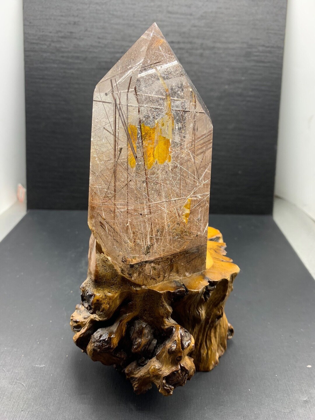 Premium Natural Gold Rutilated Tower, Rutile Crystal Tower/gold Needles ...