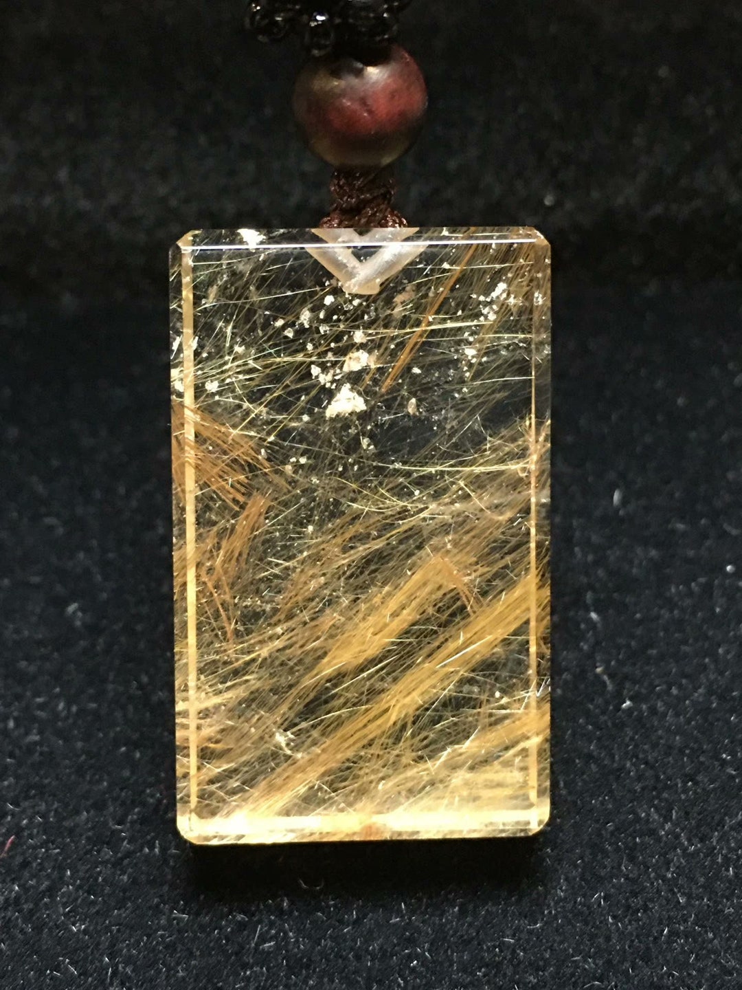 Beautiful Golden Rutilated Quartz Necklace, Gold Rutile Quartz Crystal ...