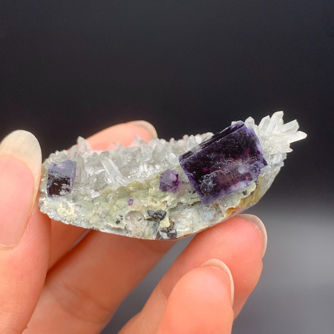 Beautiful Inner Mongolia Phantom Fluorite Crystal, Yindu Mine Purple ...