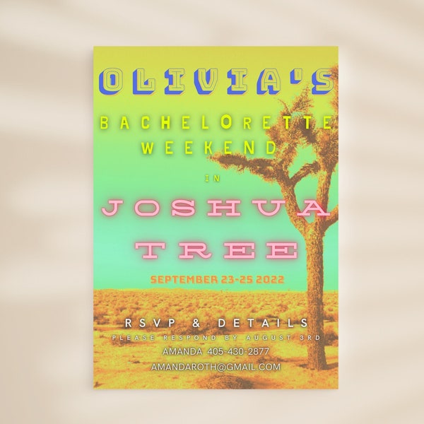 Joshua Tree Invitation - Etsy