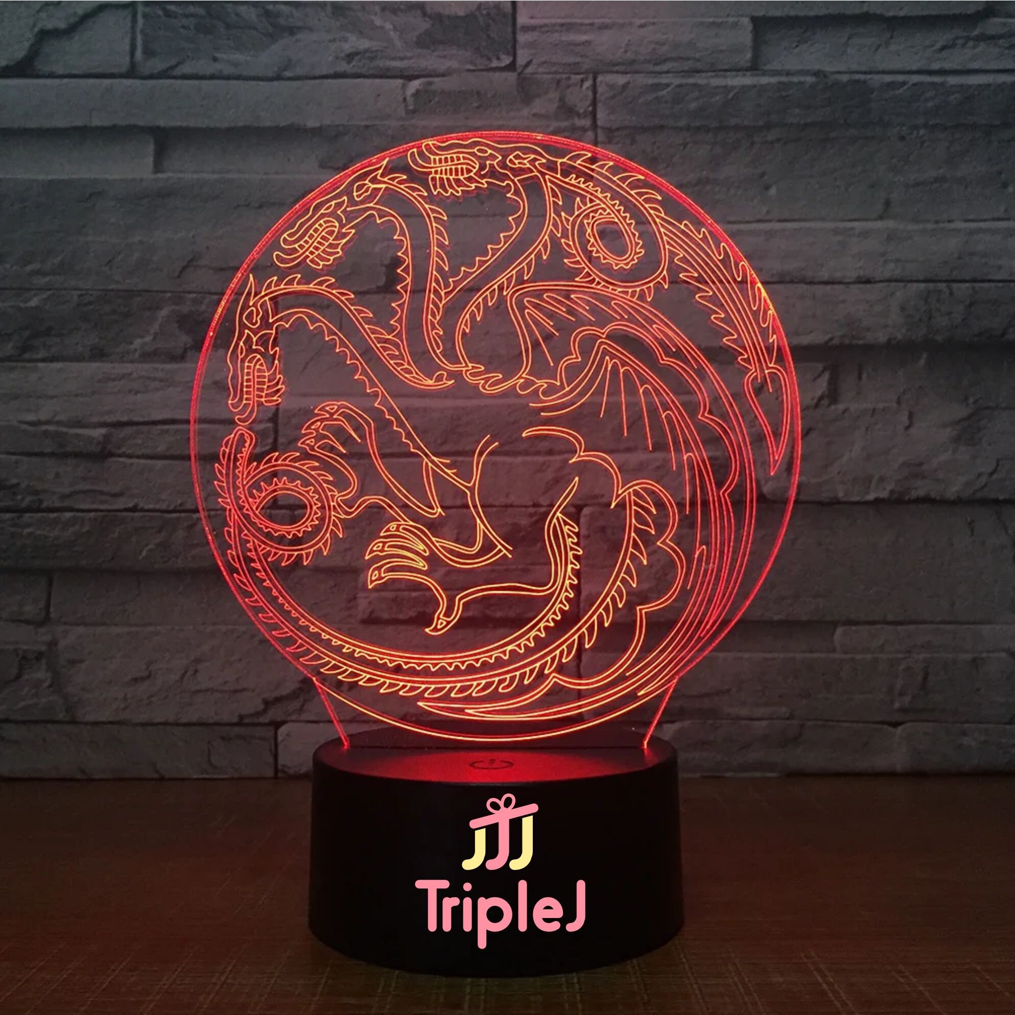 15 Vector Logo Daenerys Dragons Targaryen 3D LED Dragon Lamp Game of ...