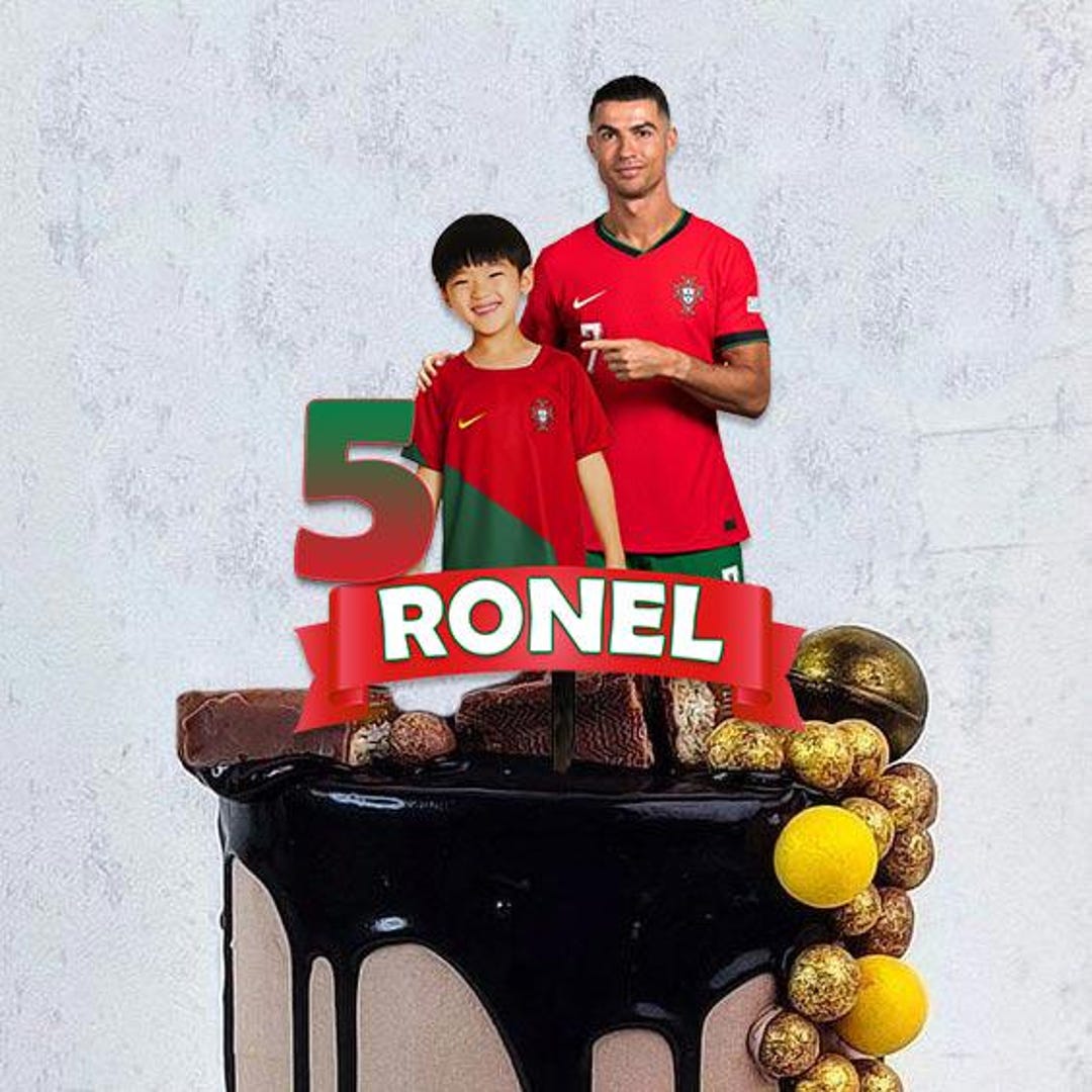 Ronaldo Cake Topper | Cristiano Cake Topper | Super Hero Cake Topper ...