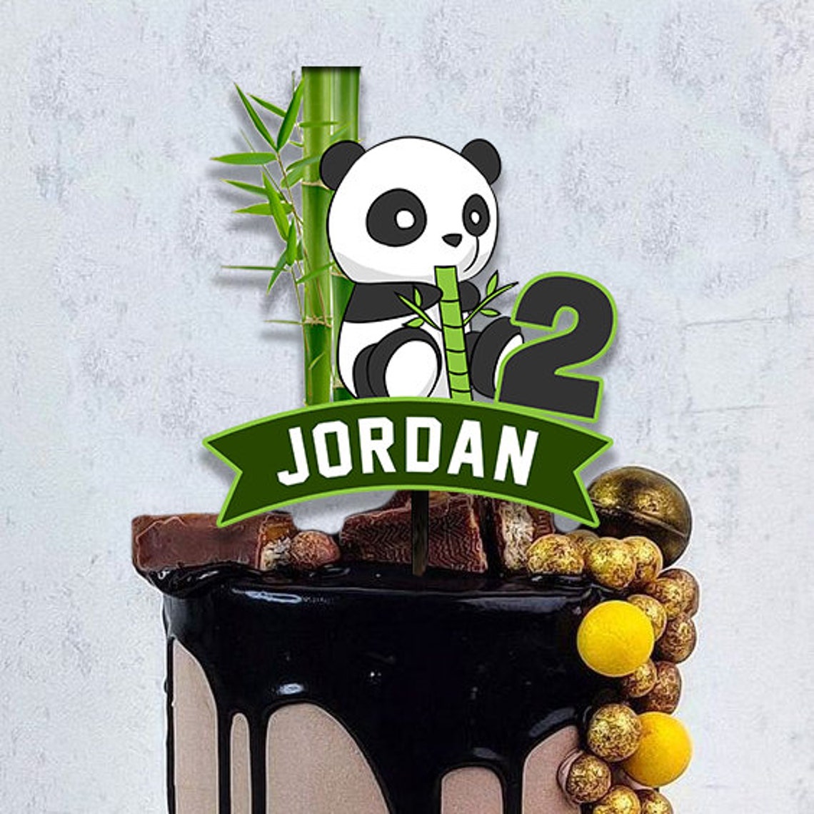 Panda Cake Topper | Animal Cartoon Cake Topper | Kids Cake Topper ...