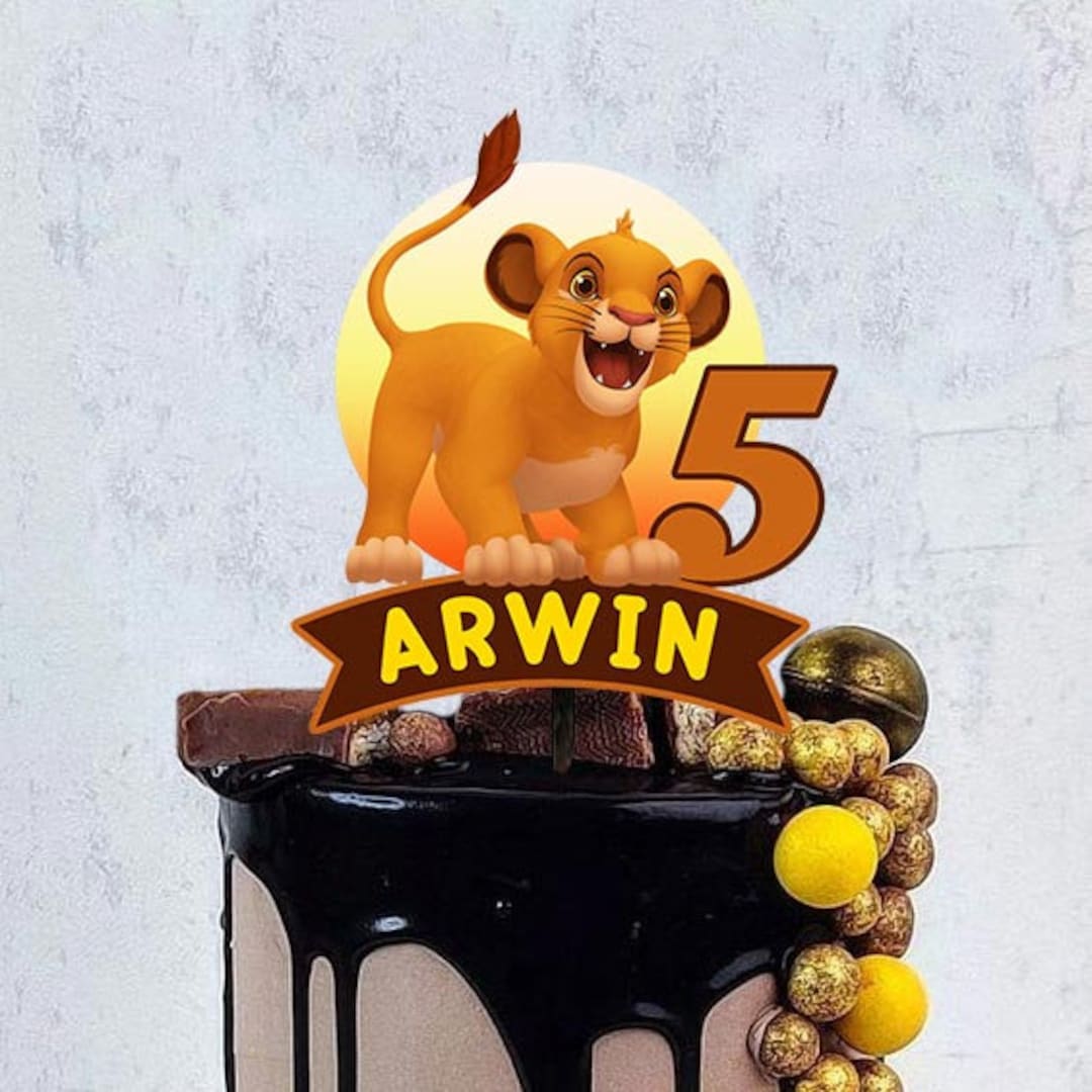 Lion King Cake Topper | Animal Cake Topper | Kids Cake Topper ...