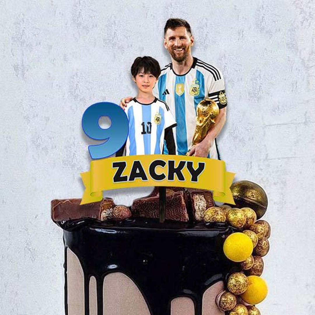 Messi Cake Topper | Soccer Cake Topper | Kids Cake Topper | Birthday ...