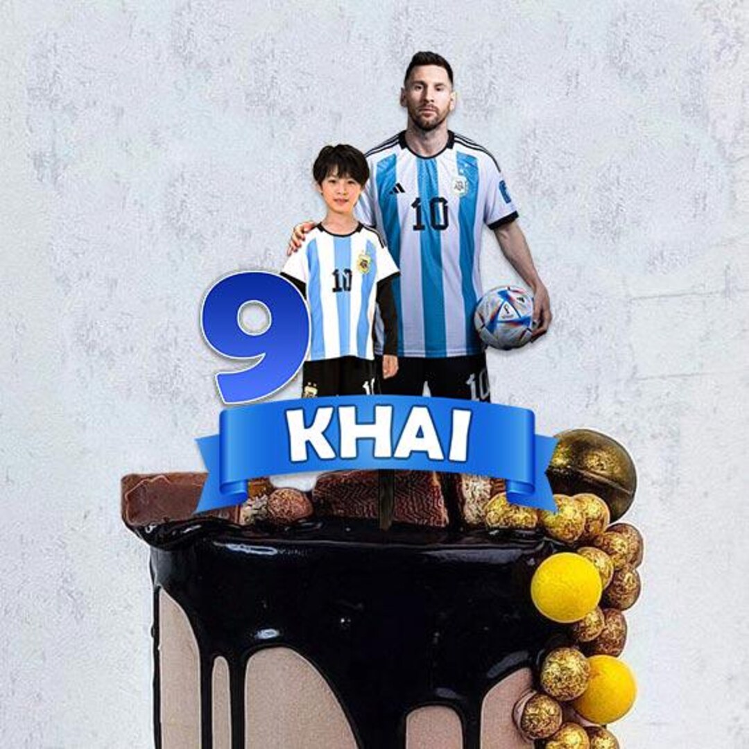 Messi Cake Topper | Kid Soccer Cake Topper | Kids Cake Topper ...