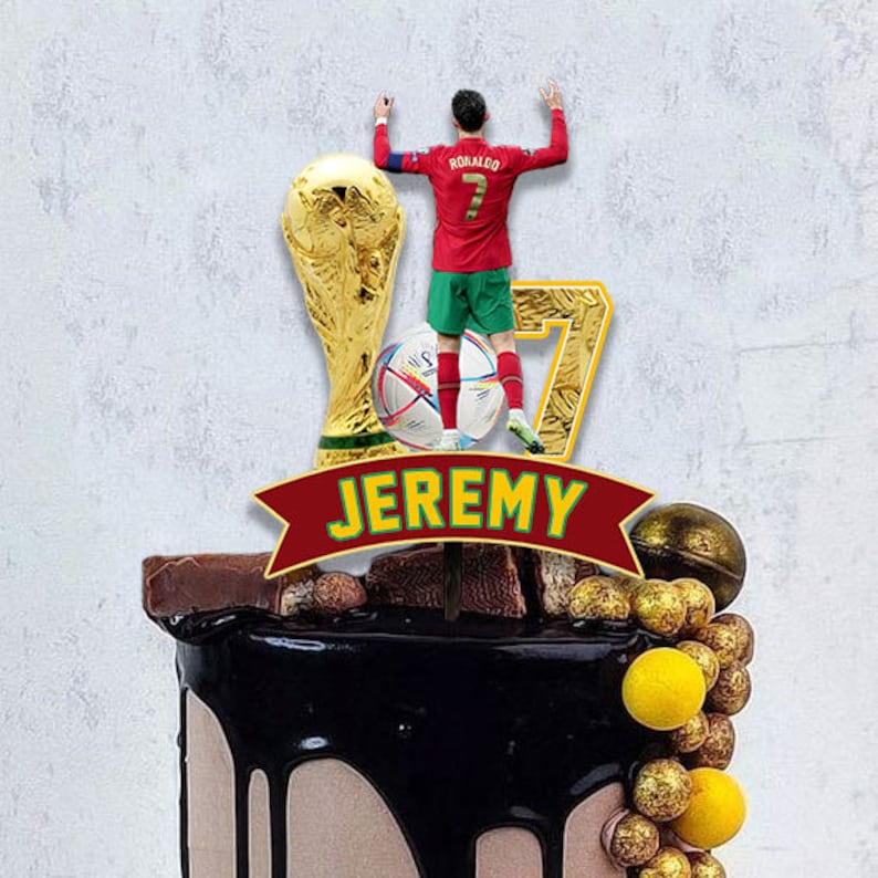 Soccer Cake Topper |ronaldo Cake Topper | Football Cake Topper ...