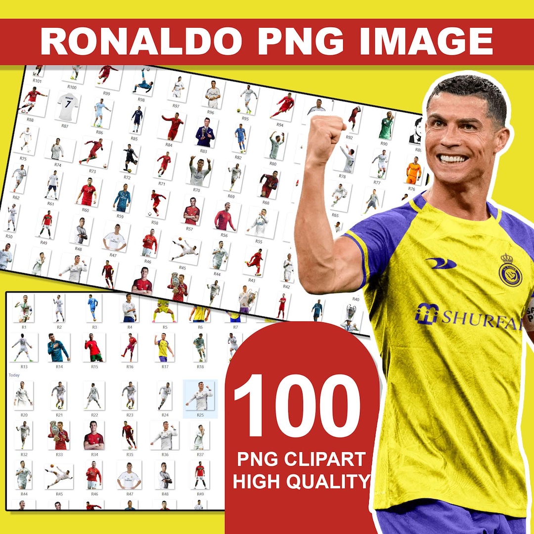 Ronaldo PNG Clipart Bundle | 100 Image Set (digital Download) - Etsy
