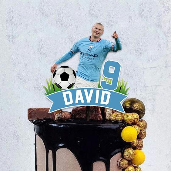 Haaland Cake Topper | Soccer Cake Topper | Kids Cake Topper | Birthday ...