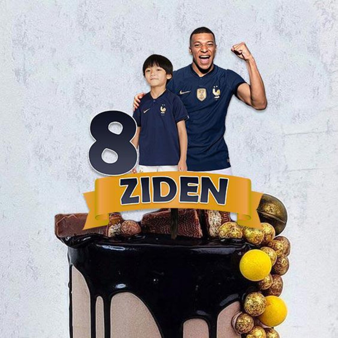 Mbappe Cake Topper |kid Cake Topper | Football Cake Topper | Birthday ...