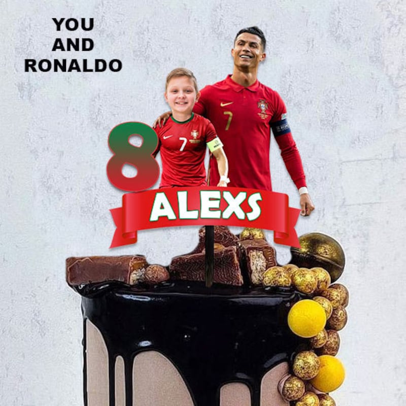 Topper de pastel ronaldo - Etsy España