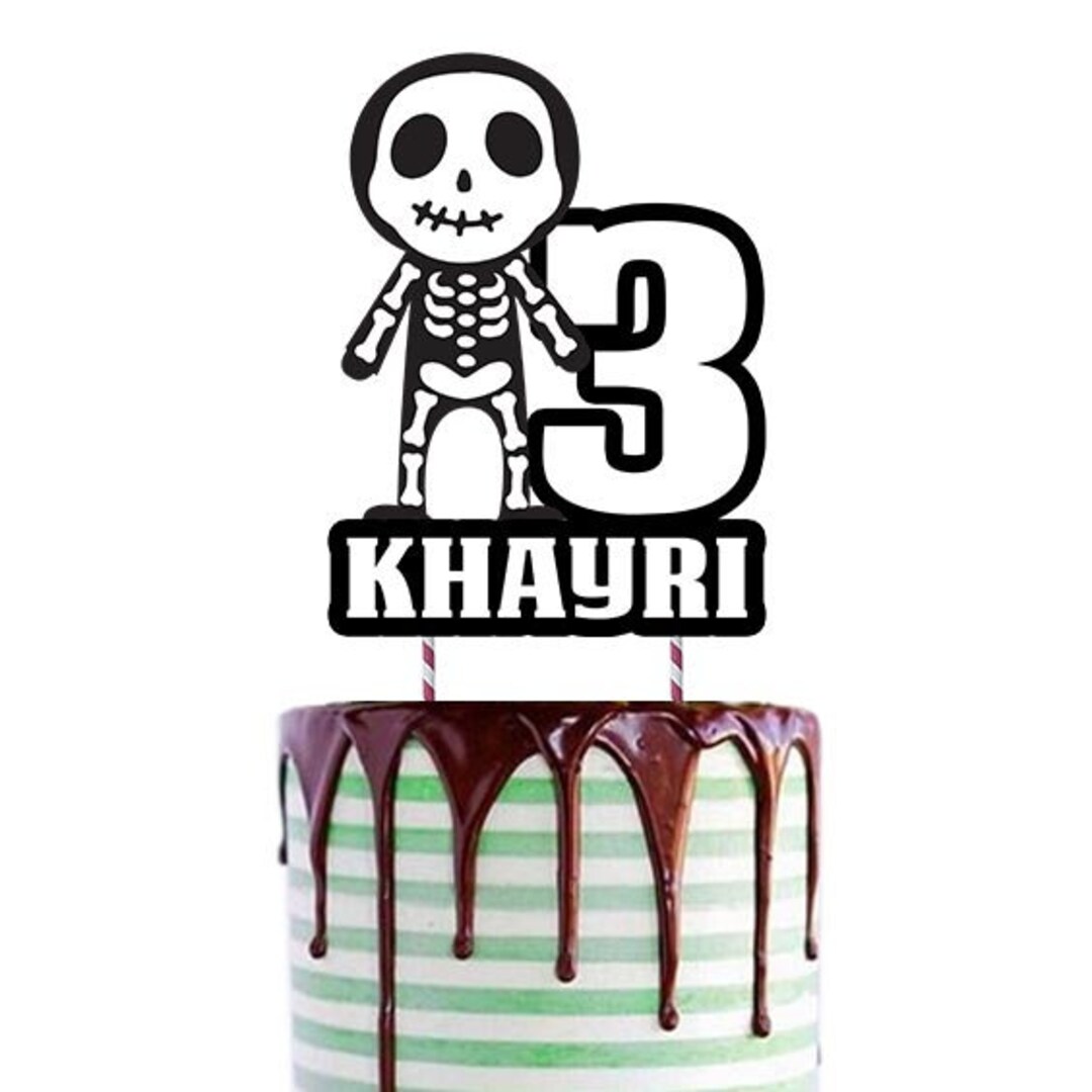 Skeleton Cake Topper | Famous Cake Topper | Kids Cake Topper | Birthday ...