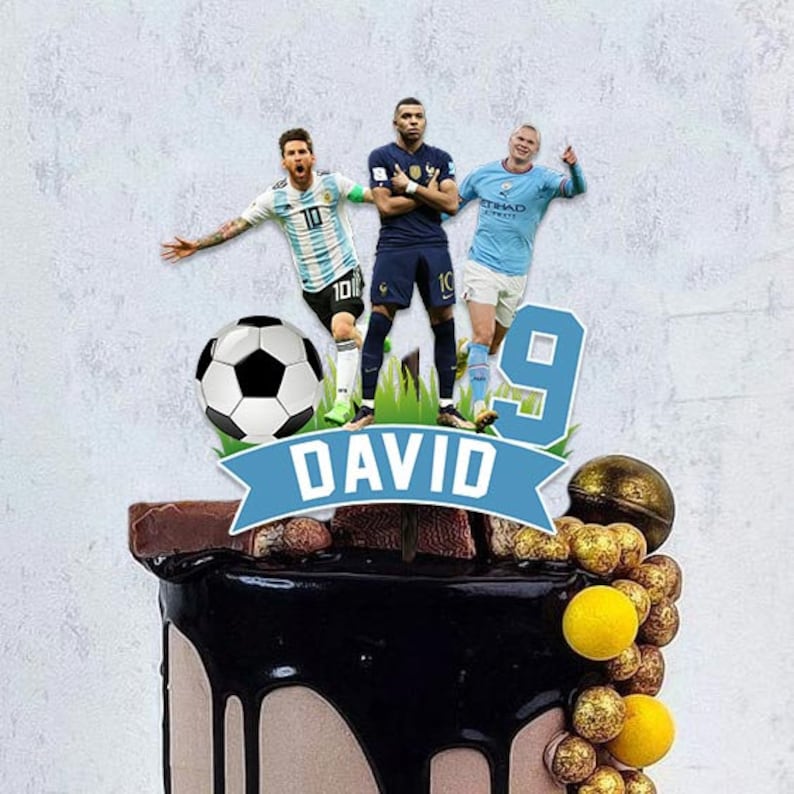 Messi and Haaland Cake Topper | Mbapee Cake Topper | Top Football ...