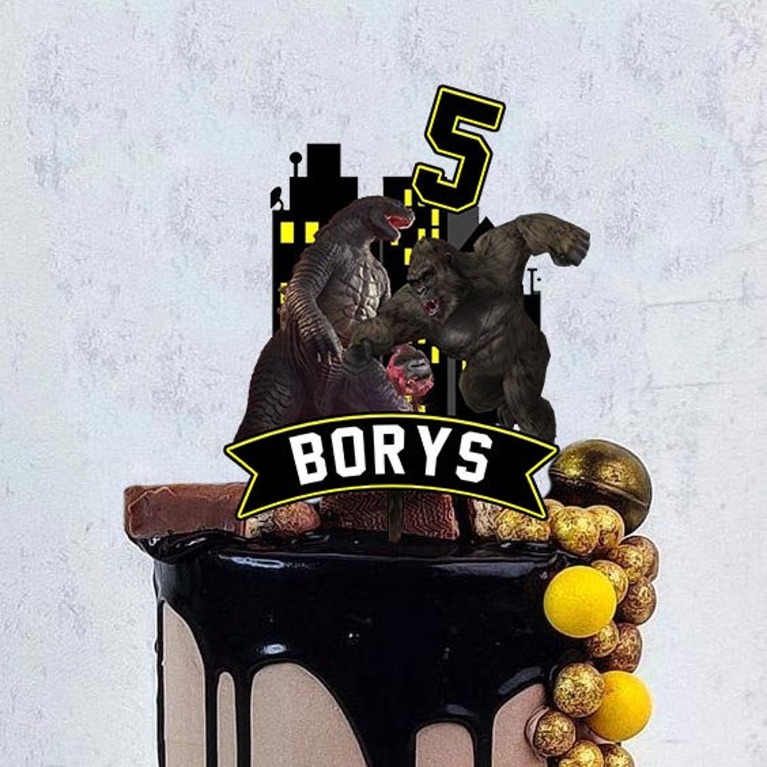 God-zilla Cake Topper King-kong Cake Topper Kids Cake Topper Birthday ...