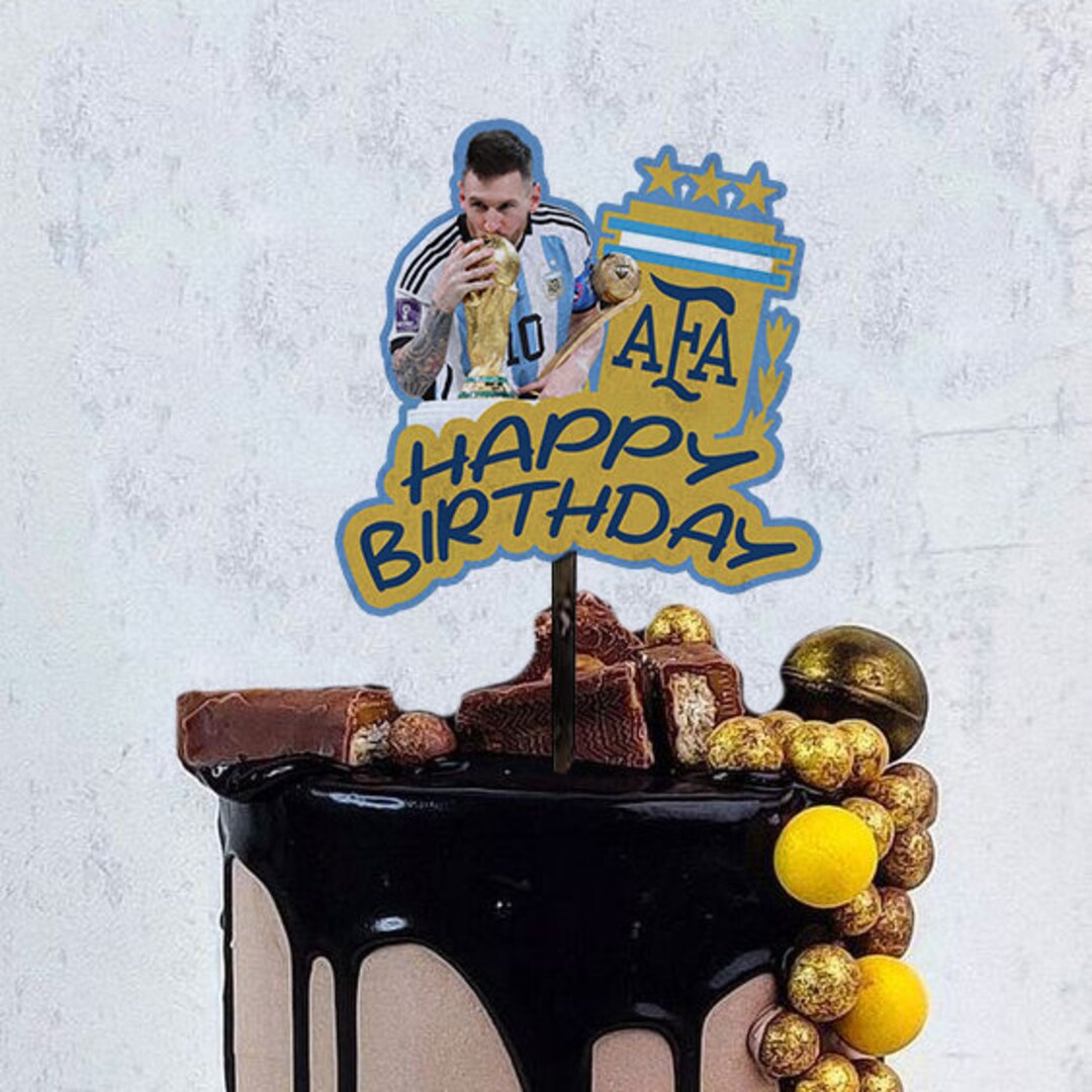 MESSI CAKE TOPPER Birthday Party - Etsy