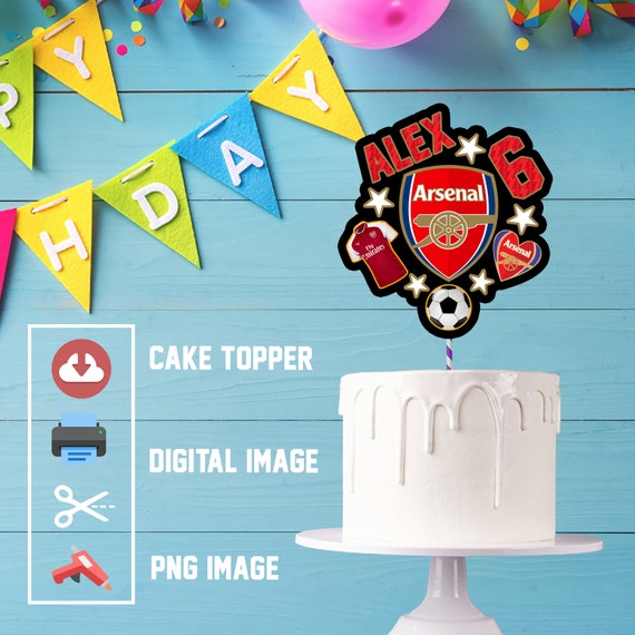 ARSENAL CAKE TOPPER Birthday Party - Etsy
