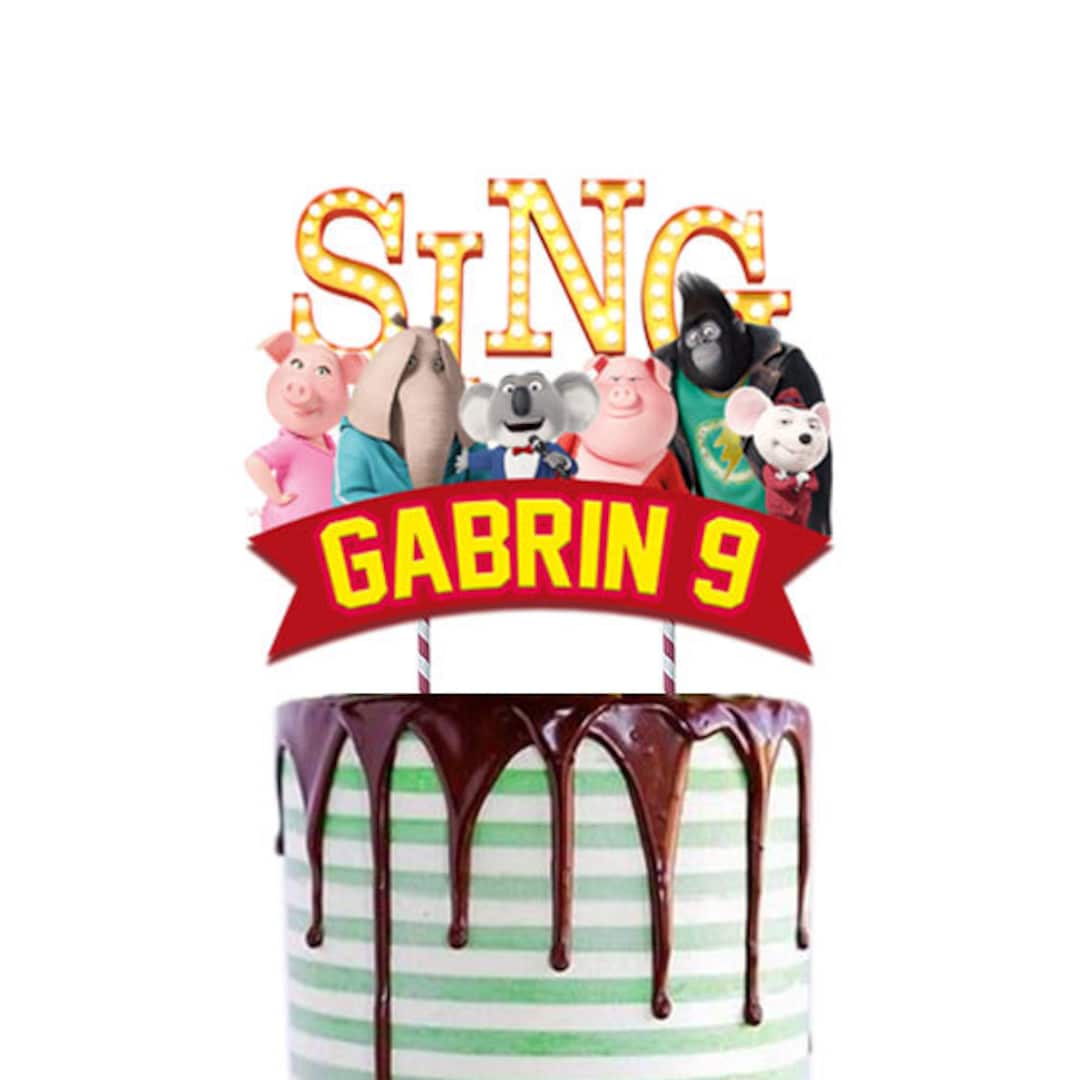 DIGITAL SING CAKE Topper - Etsy New Zealand