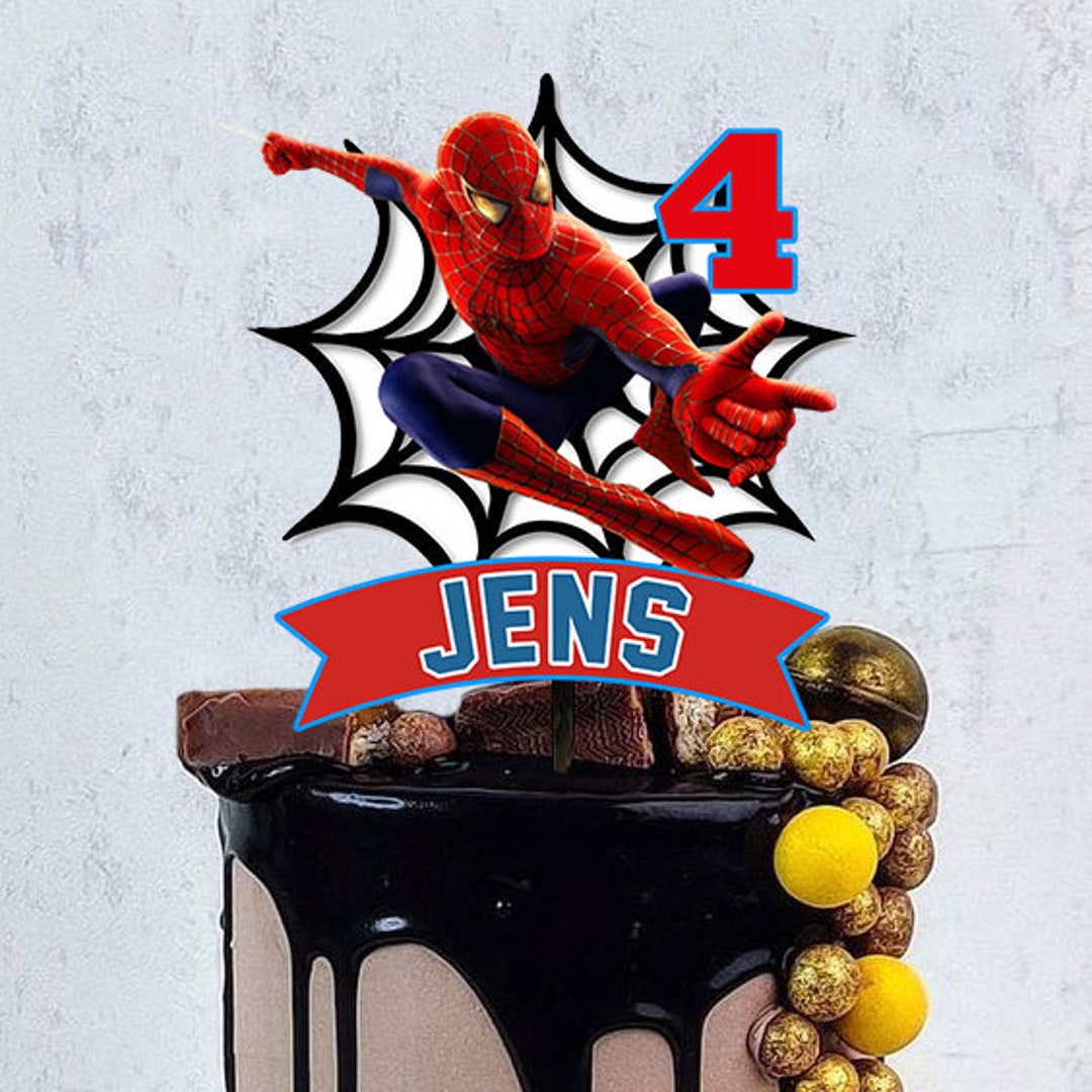 Cartoon Cake Topper | Spiderman Cake Topper | Super Hero Cake Topper ...