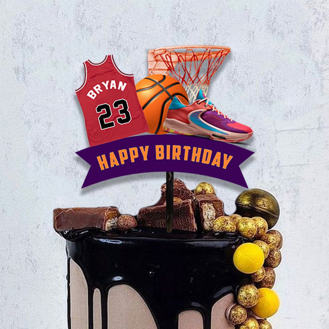 Basketball Cake Topper | Sport Cake Topper | Kids Cake Topper ...