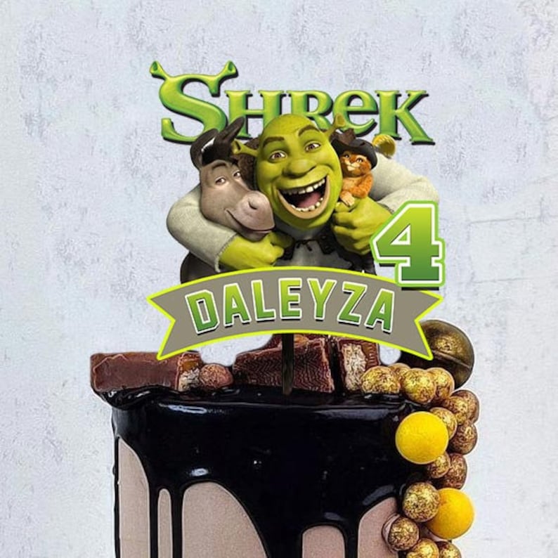 Cartoon Cake Topper | Shrek Cake Topper | Kids Cake Topper | Birthday ...