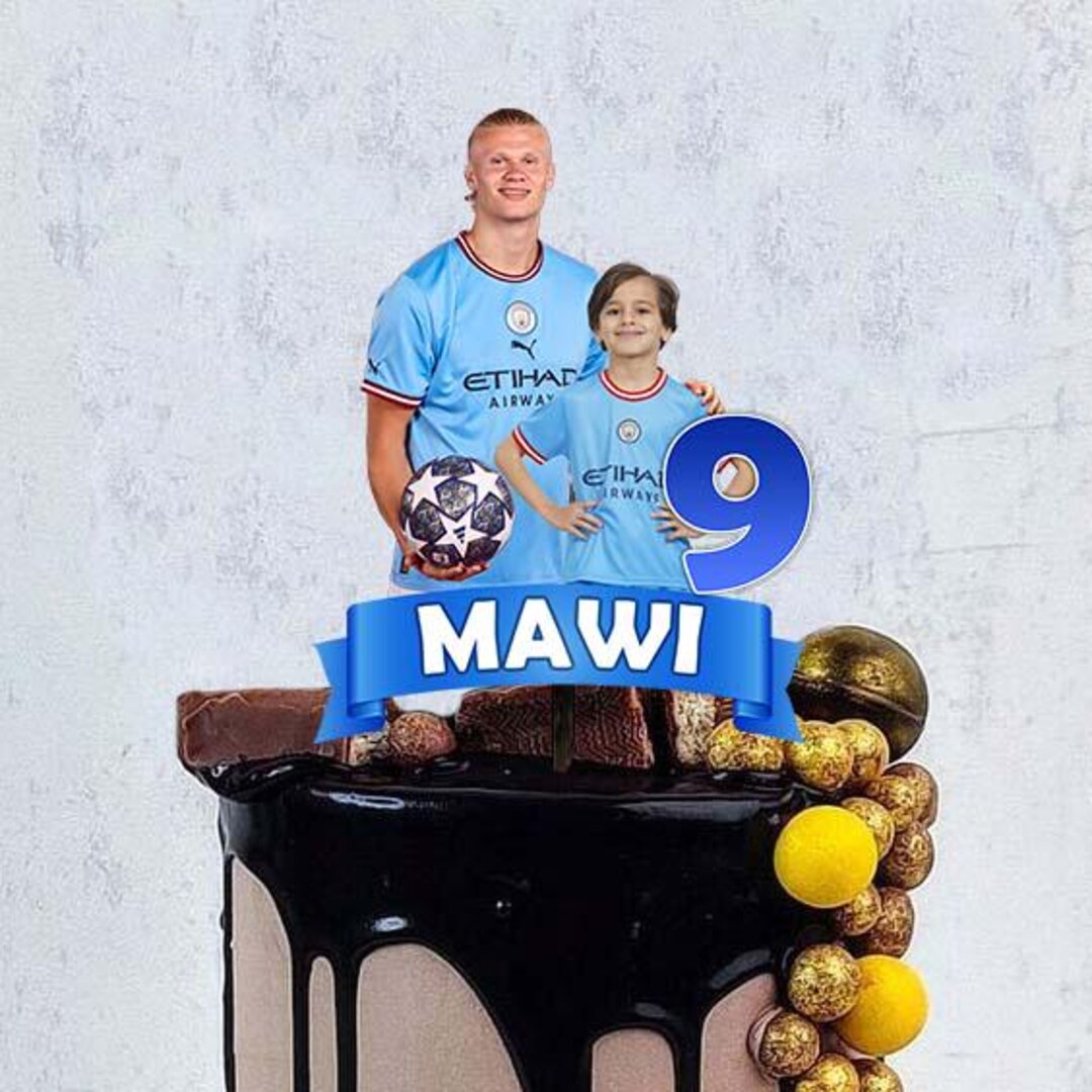 Haaland Cake Topper | Soccer Cake Topper | Kids Cake Topper | Birthday ...