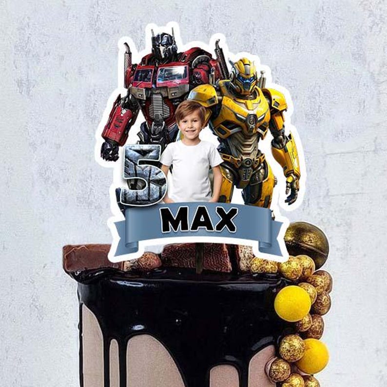 Transformers Cake Topper | Cartoon Cake Topper | Kids Cake Topper ...
