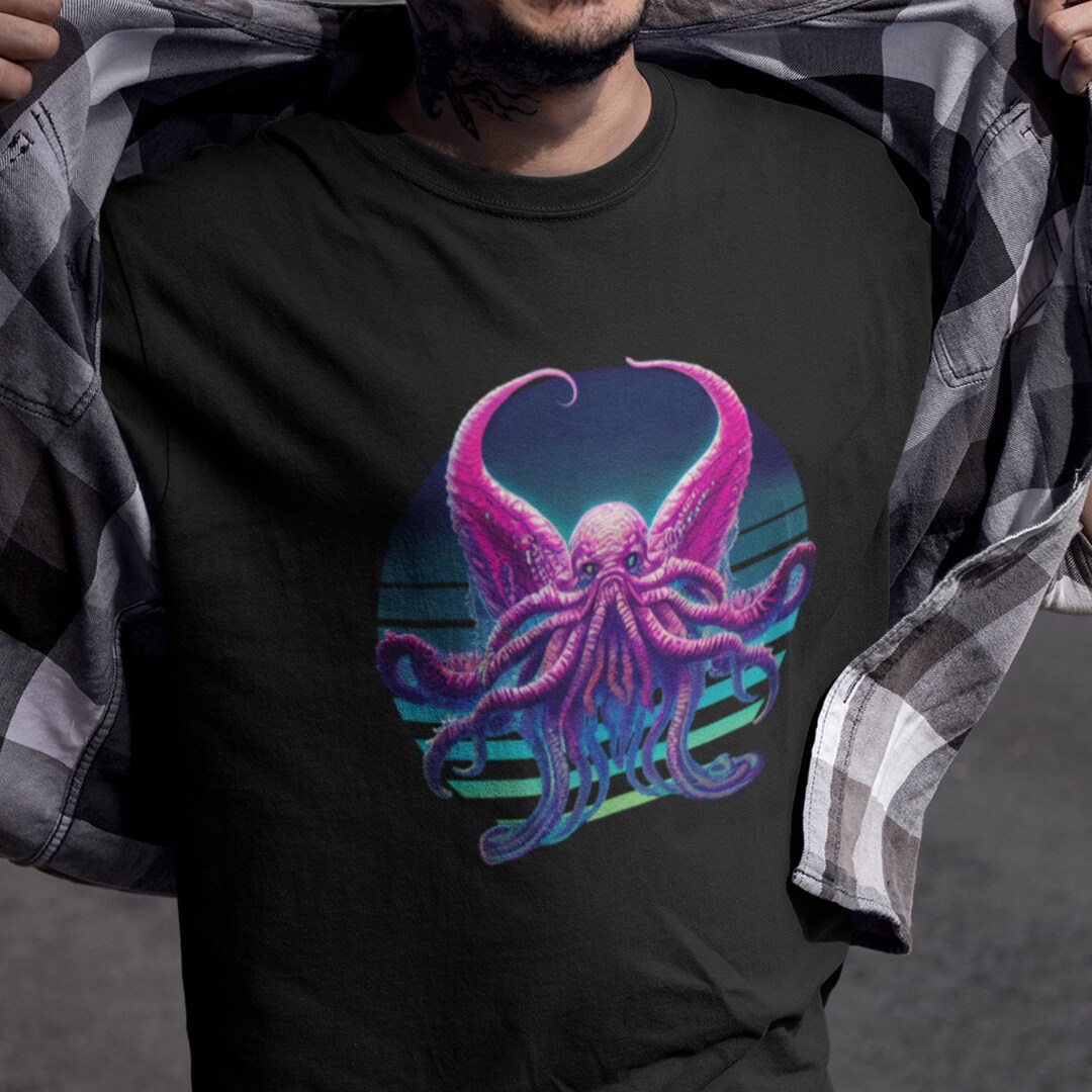 Vaporwave Cyberpunk Cthulhu T-shirt | HP Lovecraft Teeshirt | Pastel ...