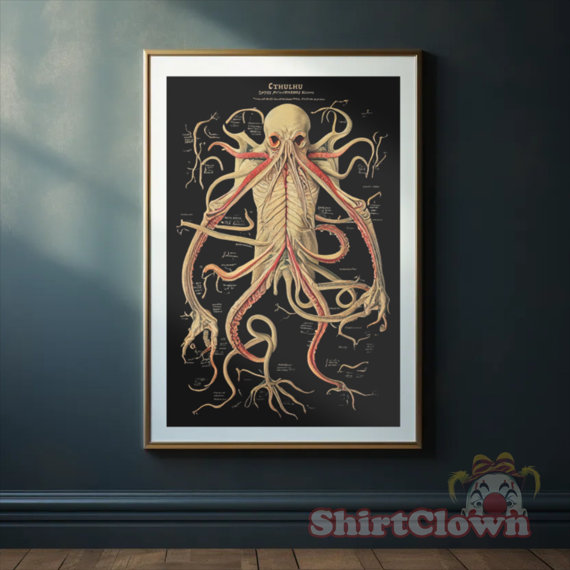 Cthulhu Arcane Anatomy Art Print | HP Lovecraft Poster | Gift | Artwork ...