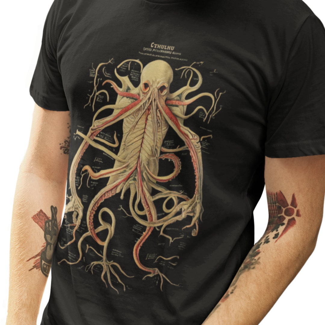 Cthulhu Arcane Anatomy T-shirt | HP Lovecraft Teeshirt | Cult Monster ...