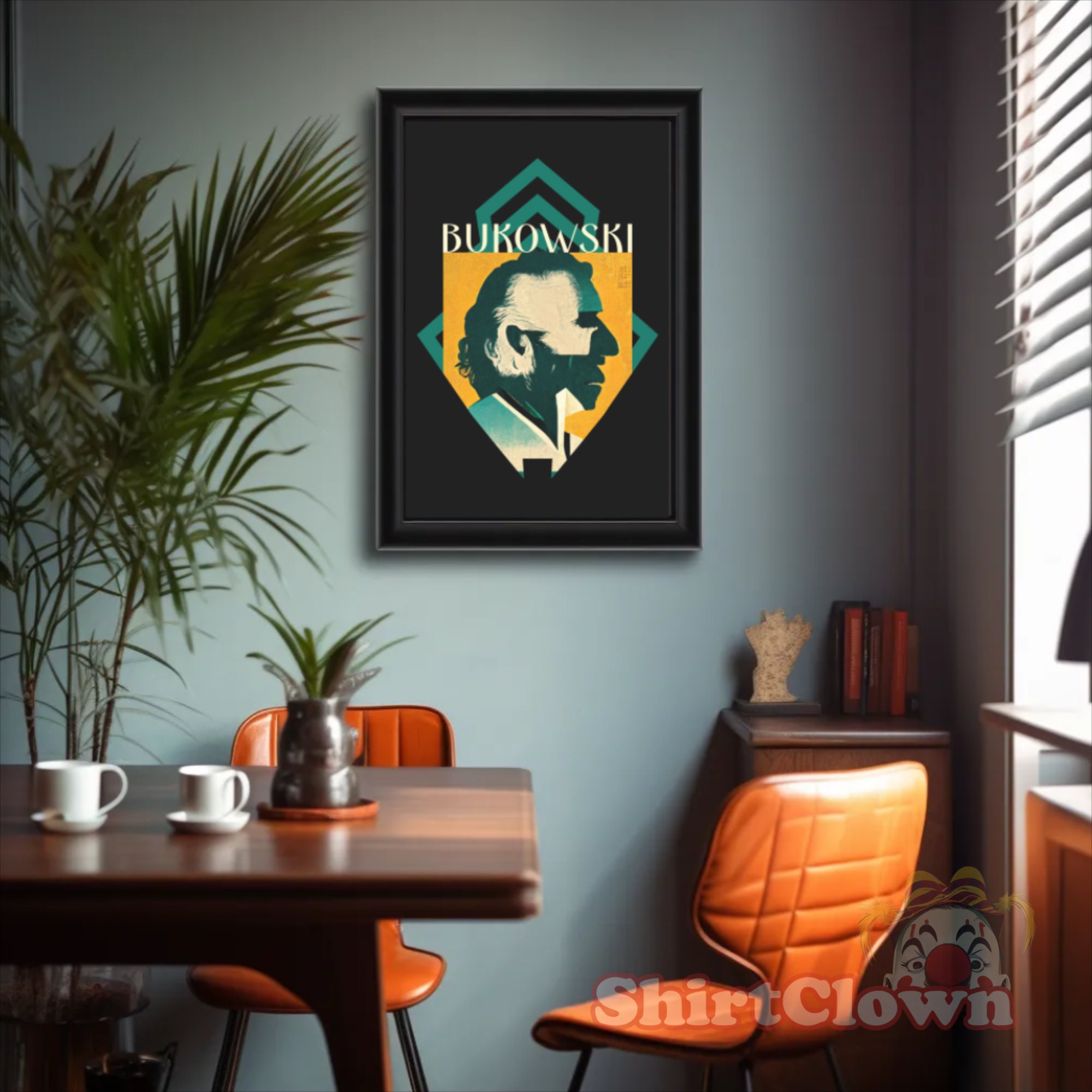 Charles Bukowski Art Deco Art Print Gift Poet Artwork Design Decor ...