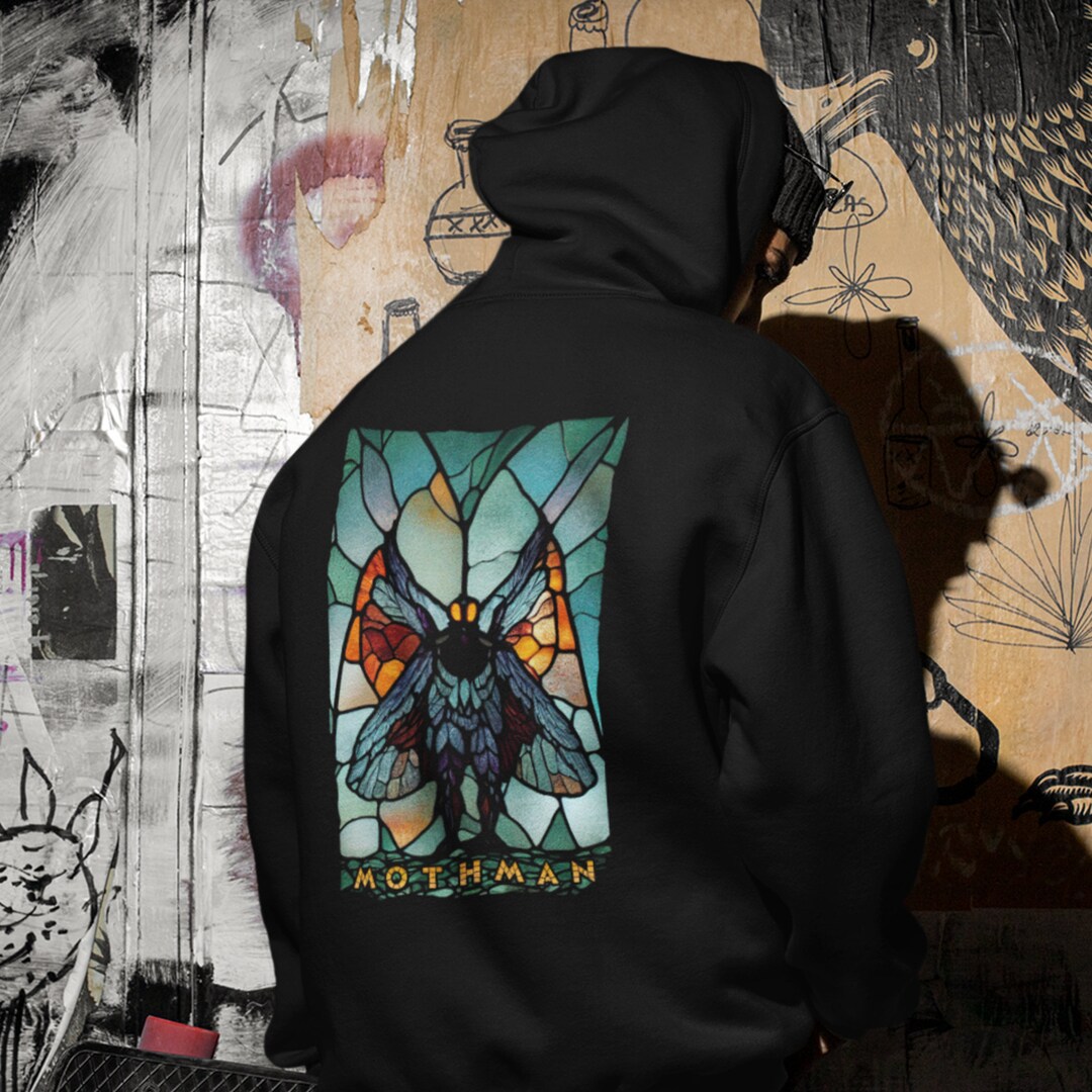 Mothman Stained Glass Pullover Unisex Heavy Blend™ Hooded Sweatshirt ...