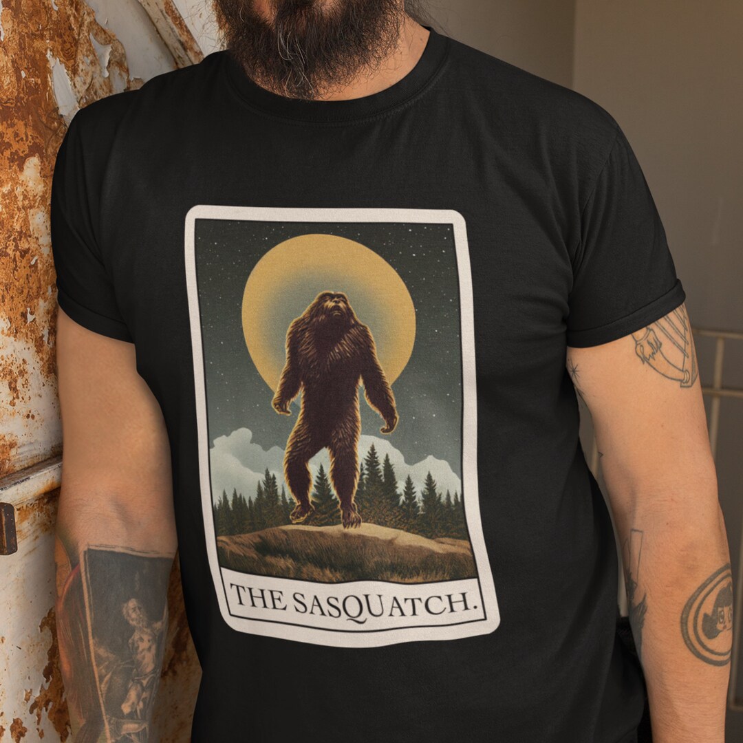 Sasquatch Tarot Card Shirt Cryptid Tee Cryptozoology T-shirt Bigfoot - Etsy