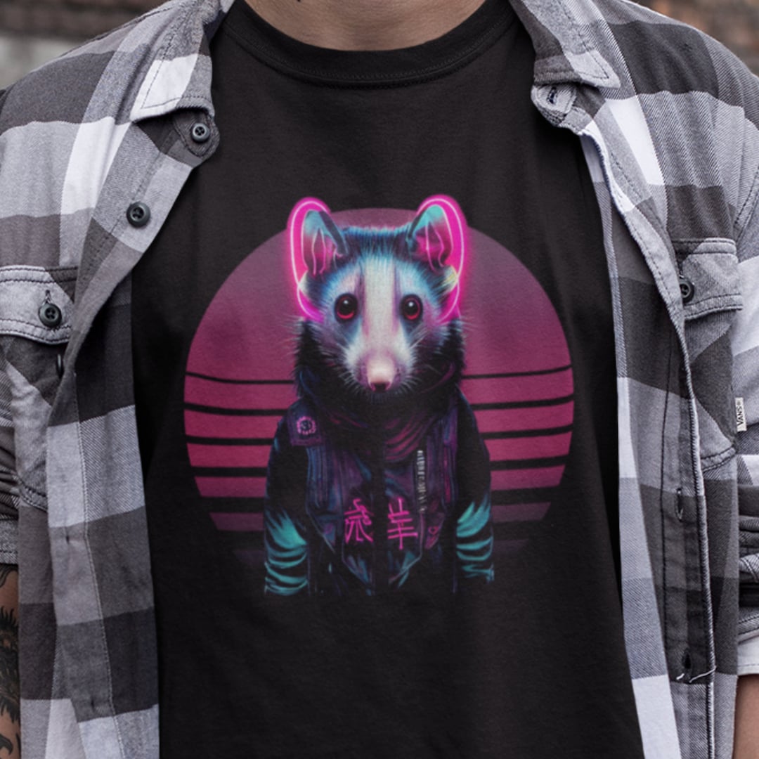 Vaporwave Cyberpunk Cyber Possum T-shirt | Opossum Teeshirt | Pastel ...