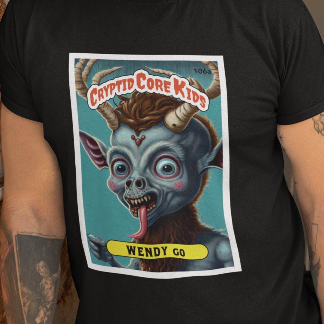 Wendigo Trading Card T-shirt | Wendy Go Teeshirt | Cryptid Core Kids ...