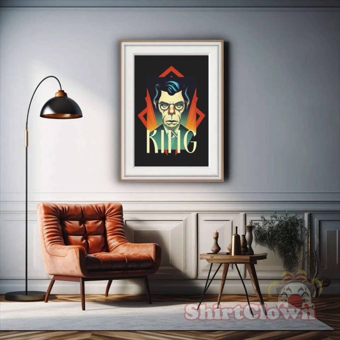 Stephen King Art Deco Art Print Gift Poet Artwork Design Decor Author ...
