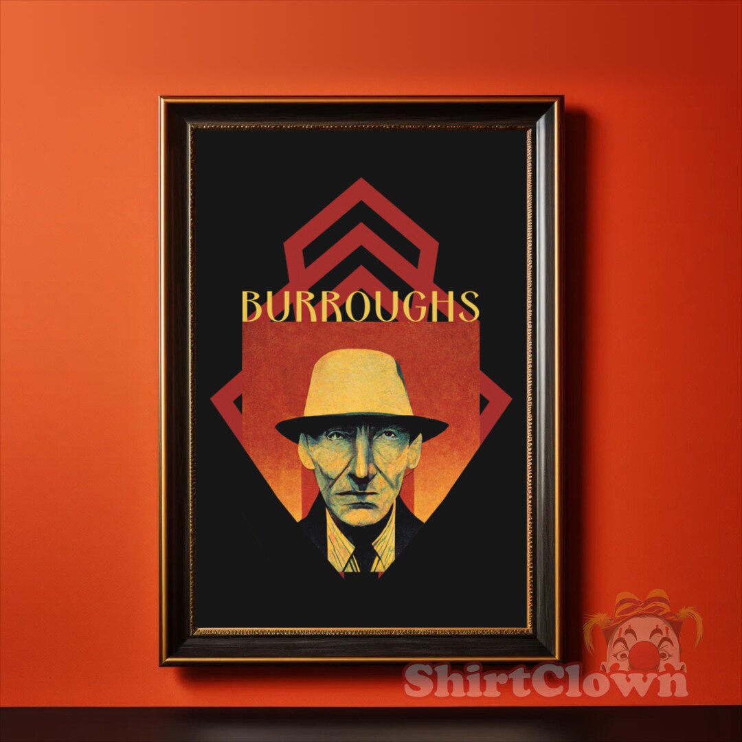 William S Burroughs Art Deco Art Print Gift Poet Artwork Design Decor ...