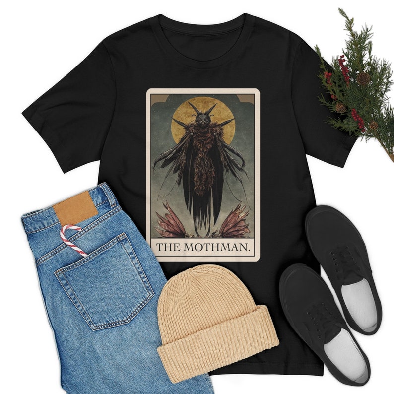 The Mothman Tarot Card Shirt Cryptid Tee Cryptozoology T-shirt - Etsy