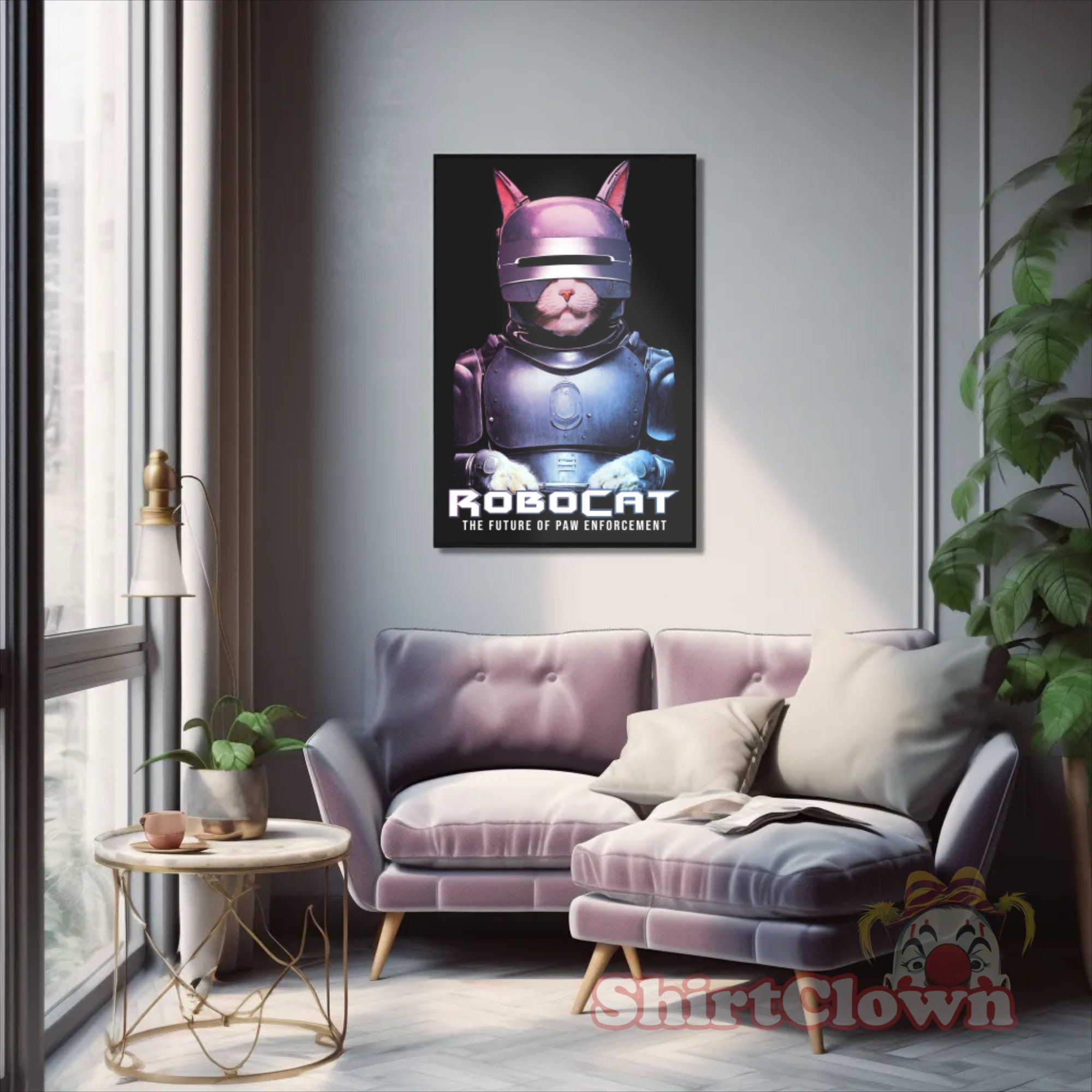 Robocat Art Print Robocop Parody Poster Wall Art Gift Decor Design ...