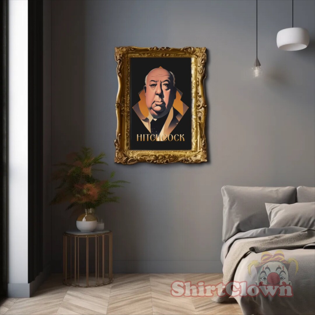 Alfred Hitchcock Art Deco Art Print Gift Director Artwork Design Decor ...
