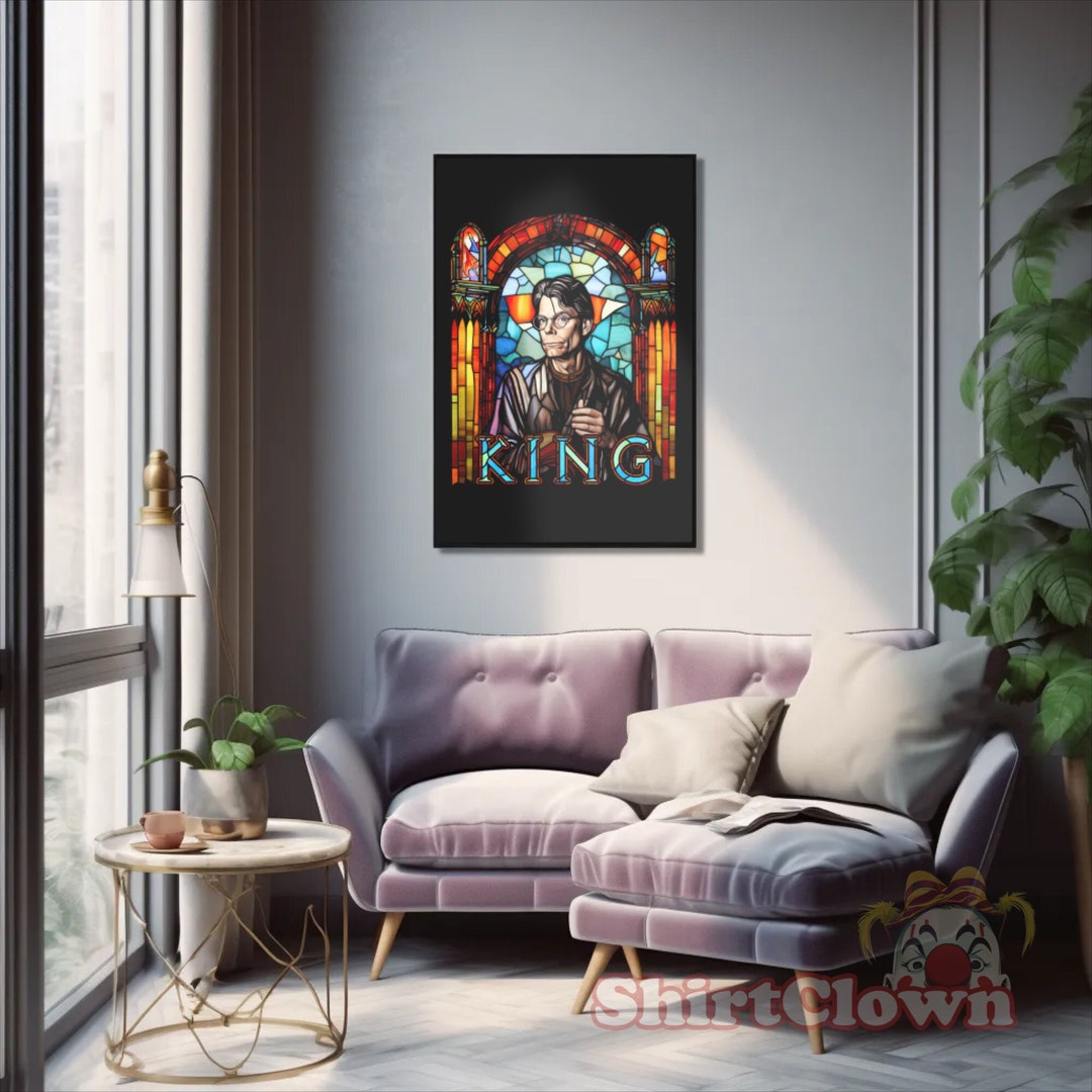 Stephen King Stained Glass Art Print | the King Poster | Horror Wall ...