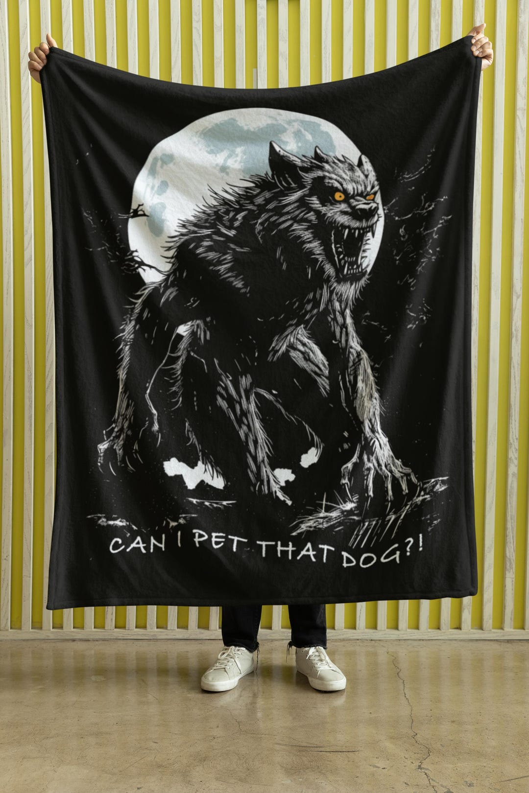 Can I Pet That Dog Werewolf Meme Velveteen Plush Blanket | Monster ...