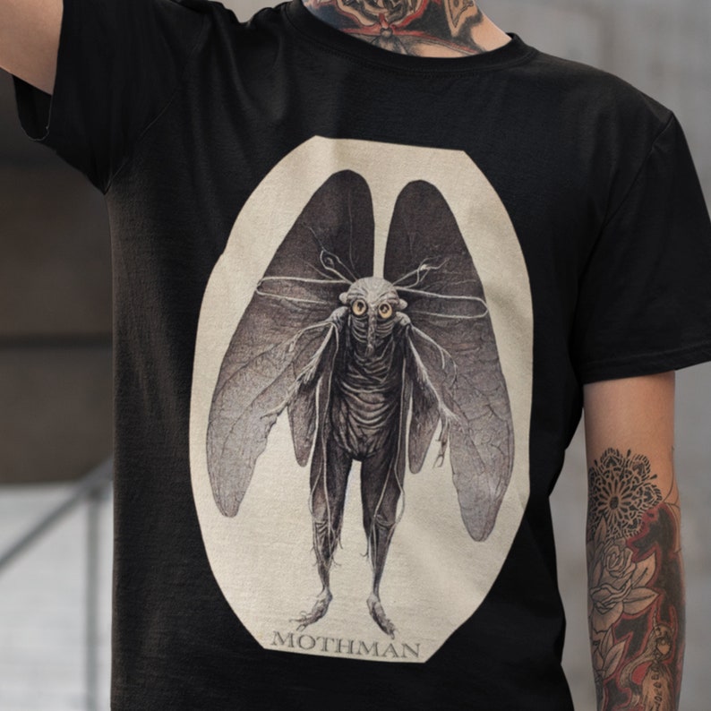 The Mothman T-shirt Cryptid Tee Shirt Cryptozoology Shirt - Etsy