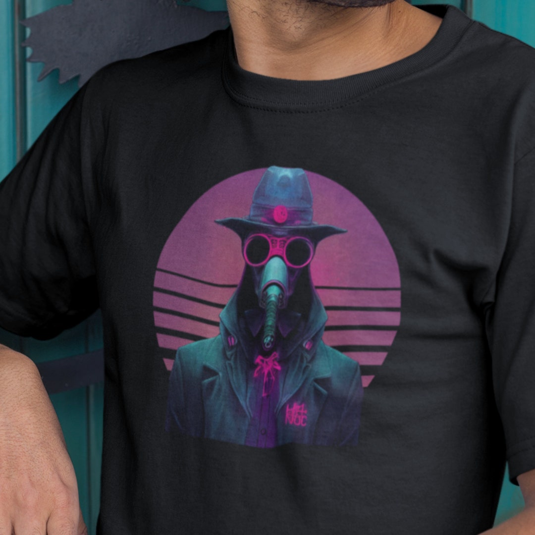 Vaporwave Cyberpunk Plague Doctor T-shirt | Plague Dr. Teeshirt ...