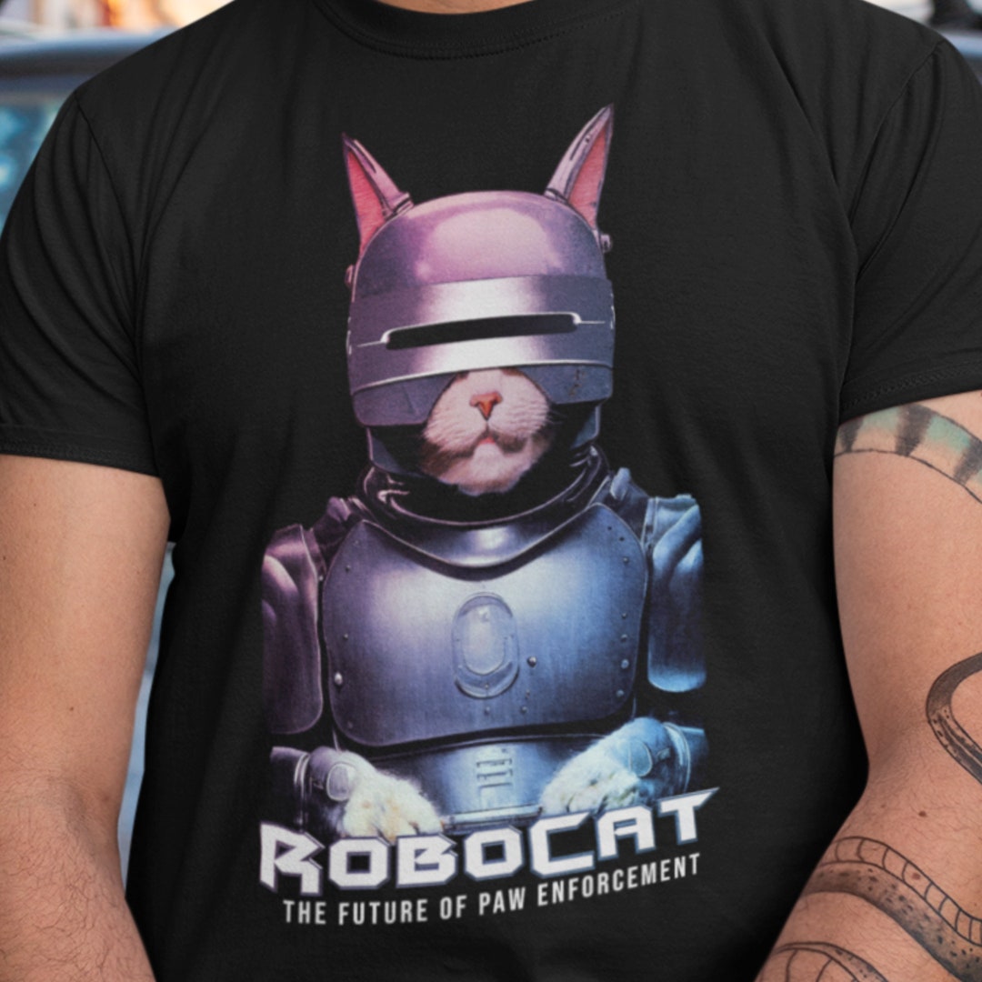 Robocat Shirt Robocop Parody Teeshirt - Etsy UK
