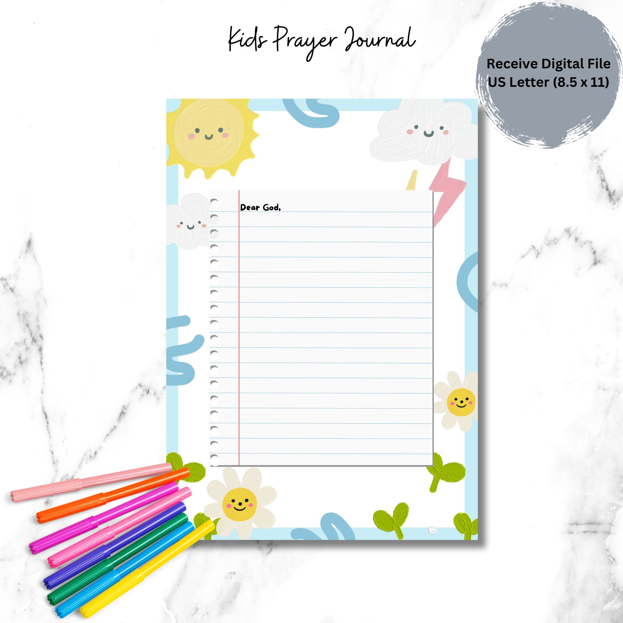 Kids Prayer Journal Download | Printable Faith Journal for Children ...