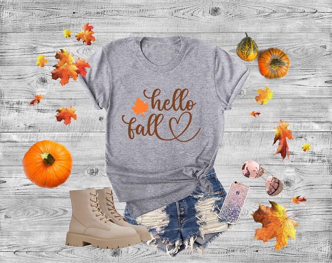 Hello Fall Heart, Fall Festival Shirt, Maple Leaf, Welcome Fall Shirt ...