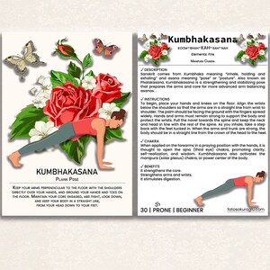 Flashcards- 30 Beginner Yoga Poses With Sanskrit Names Printable Card ...
