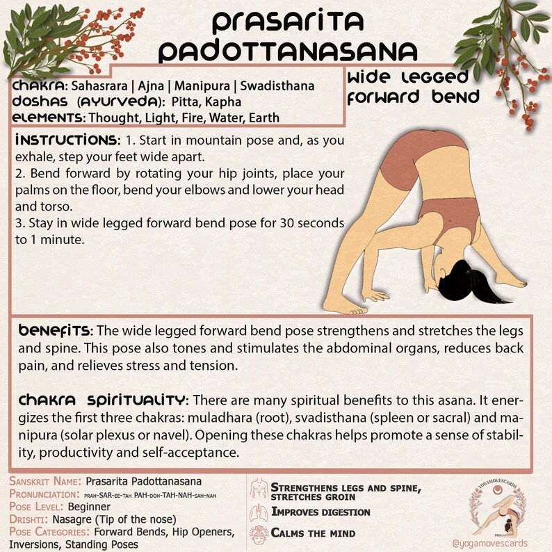 Flashcards - 15 Standing Yoga Poses - Printable Card Digital ...