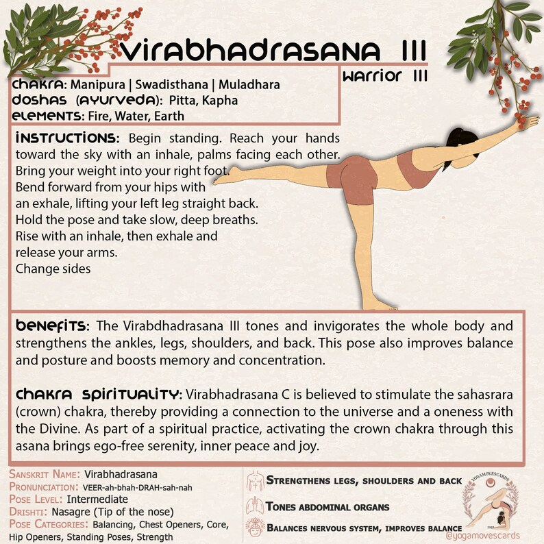 Flashcards - 15 Standing Yoga Poses - Printable Card Digital ...