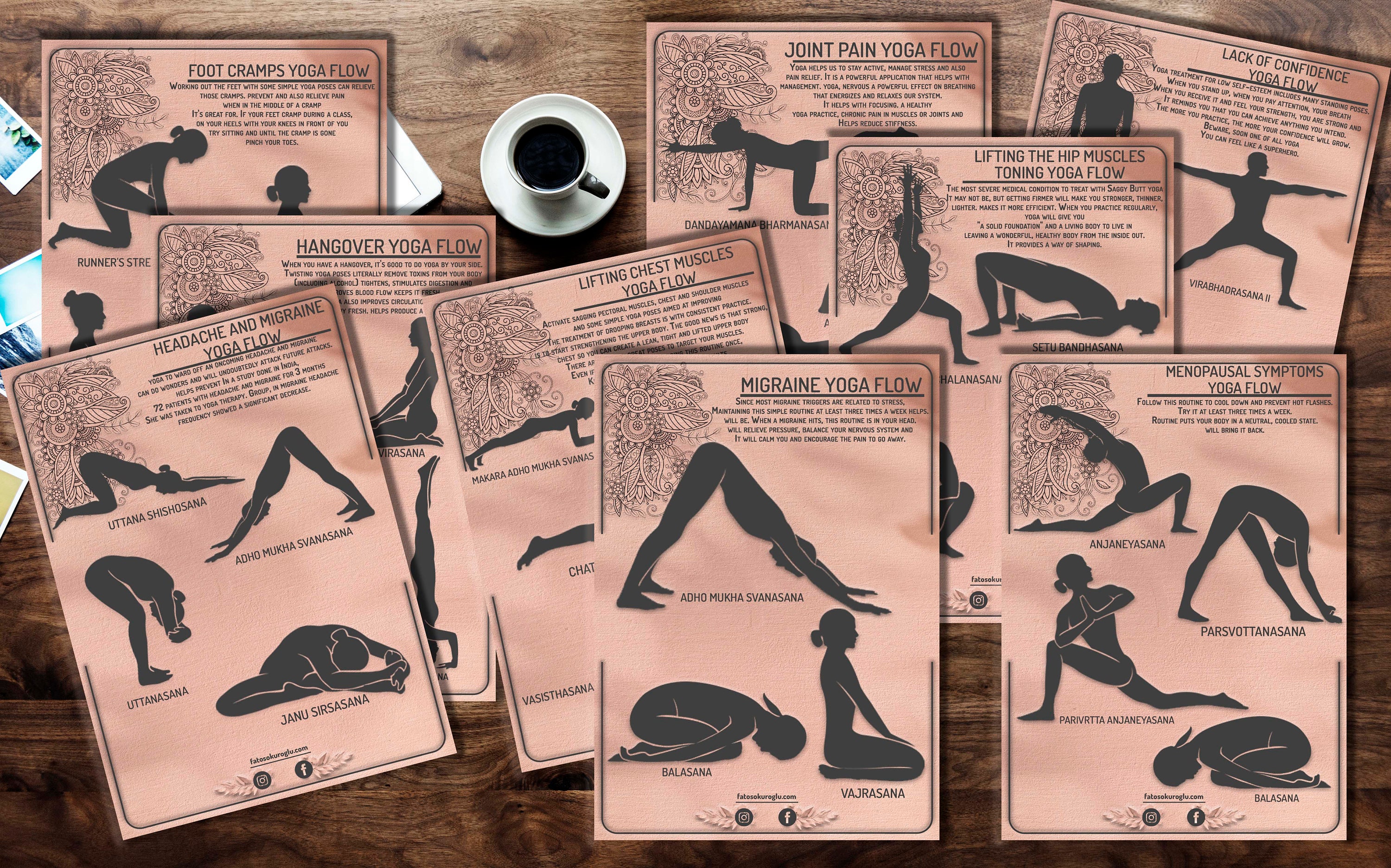 Flashcards 30 Yoga Poses Yoga Flow Card Printable Card Digital ...